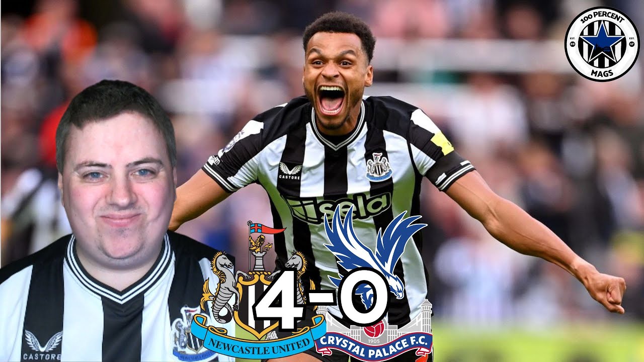 NEWCASTLE DOMINATE PALACE Newcastle 4-0 Crystal Palace Reaction - YouTube