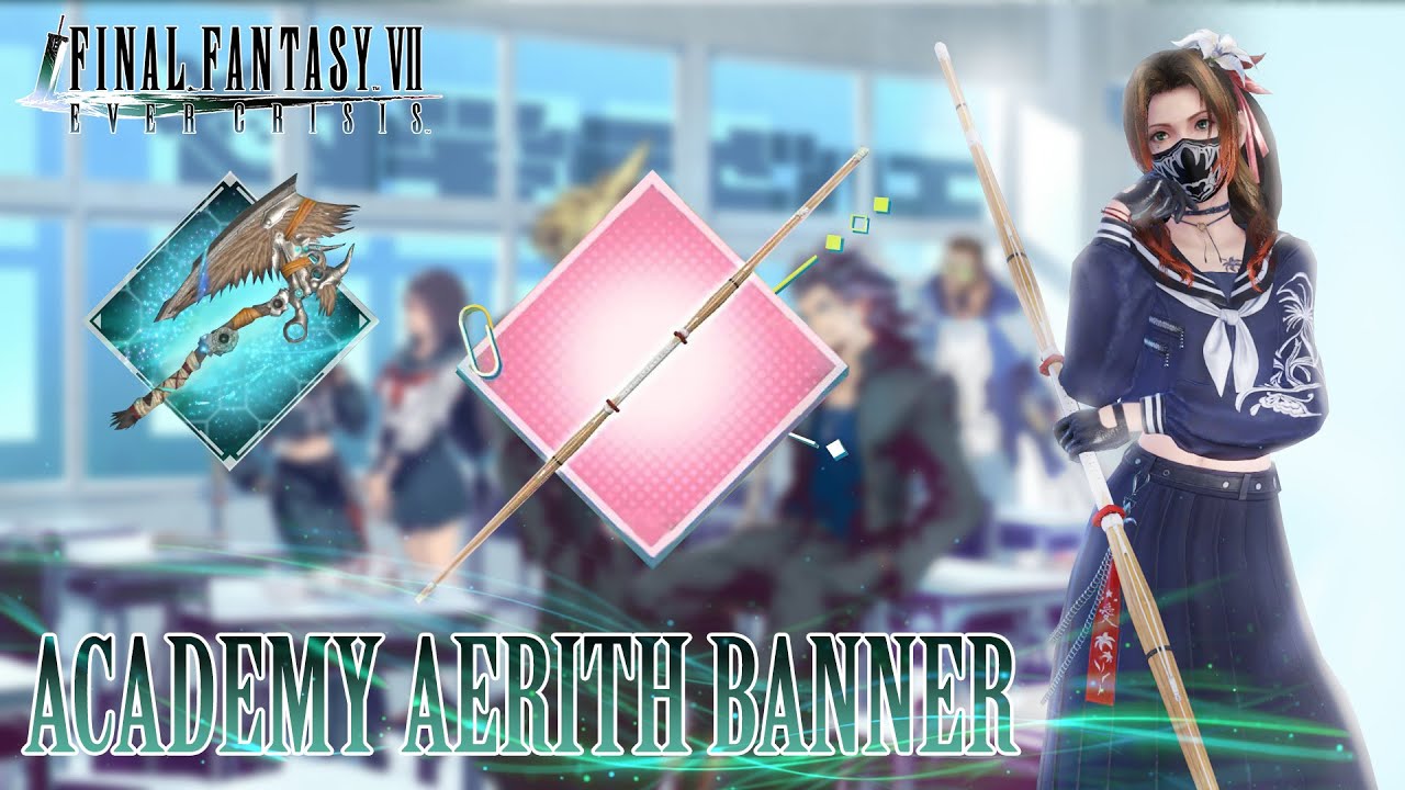 Academy Aerith banner review || Final Fantasy VII Ever Crisis - YouTube