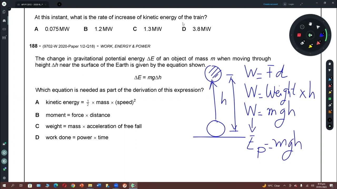 WORK ENERGY POWER Qs Part 01 - AS PHYSICS 9702 - YouTube