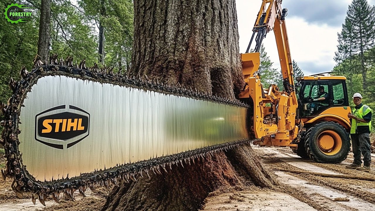 Extreme Dangerous Fastest Big Chainsaw Cutting Tree Machines | Monster ...