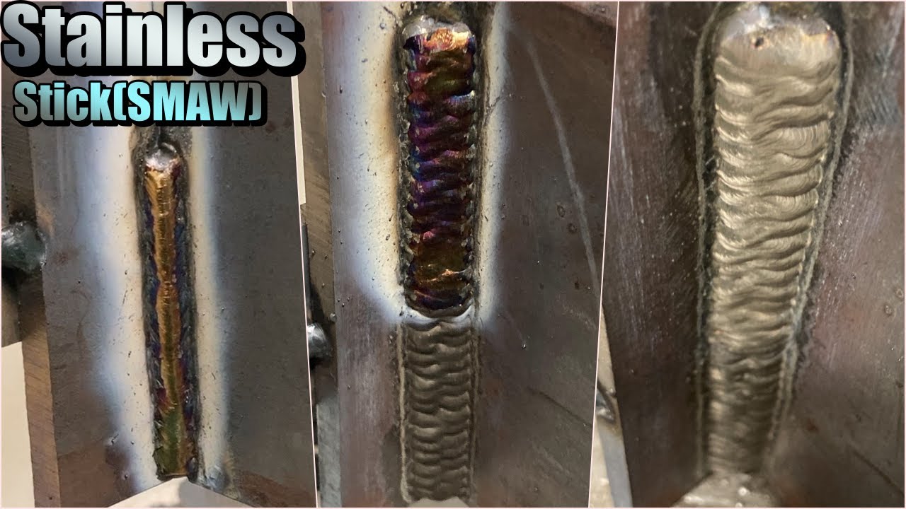 308L Stainless Stick(SMAW) Welding / Vertical - YouTube
