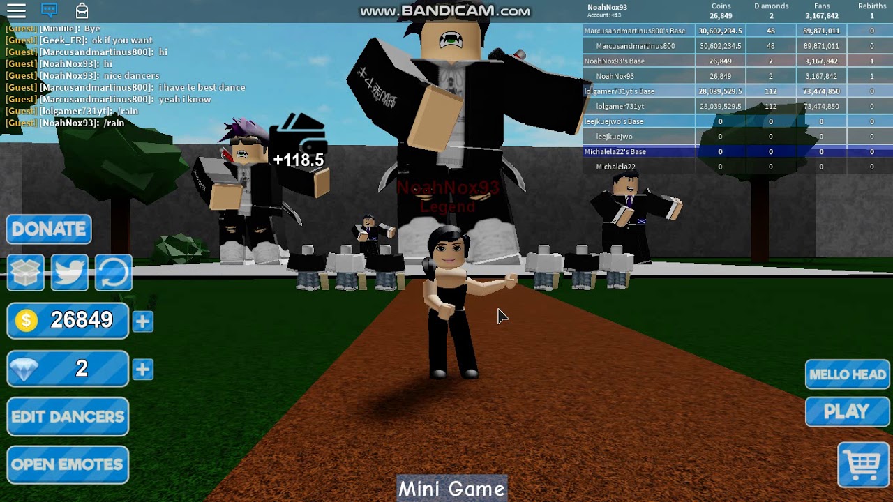 Showcase from my base+The Free Code [Giant Dance Off Simulator]Roblox ...