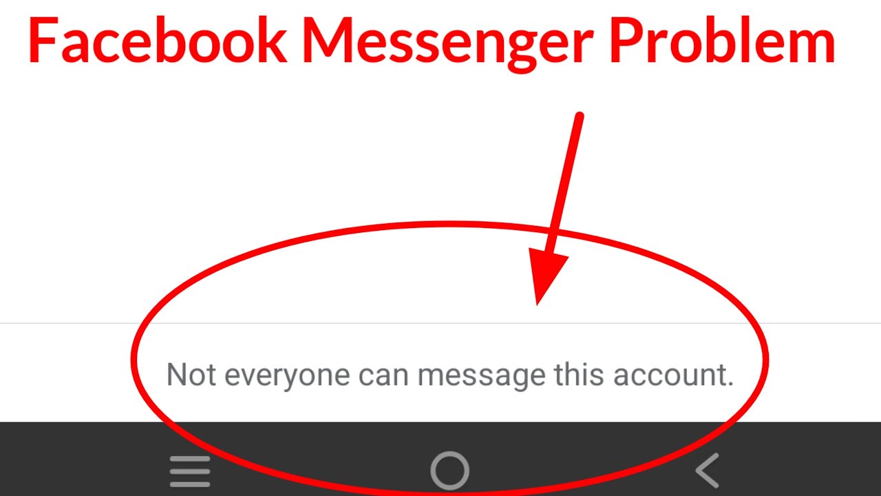Not everyone can message this account facebook messenger problem fix ...