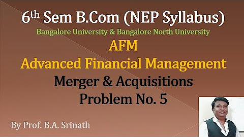 AFM - Mergers & Acquisitions - B.Com (NEP Syllabus) - YouTube