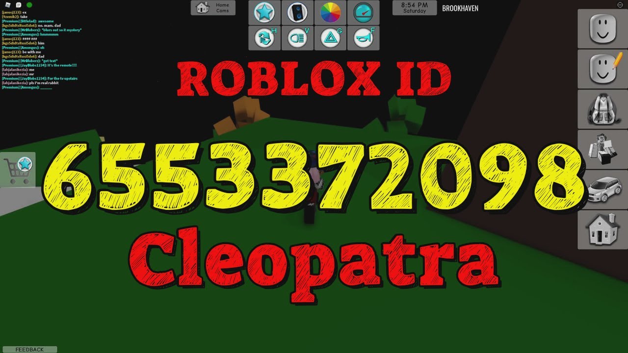 CLEOPATRA Roblox Song Codes - YouTube
