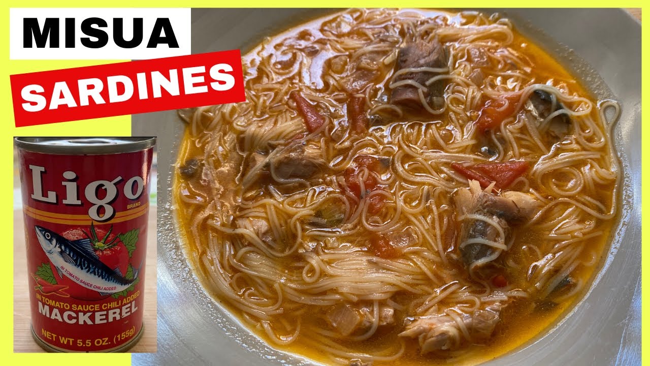 Easy To Cook Sardines With Misua | Misua With Sardines - YouTube