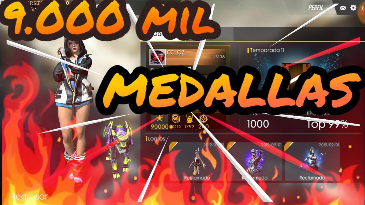 Free Fire🐺Este jugador ya tiene 9000 mil medallas, miralo! - YouTube