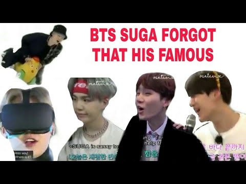 BTS SUGA FORGOT THAT HIS FAMOUS, in 4:05 straight