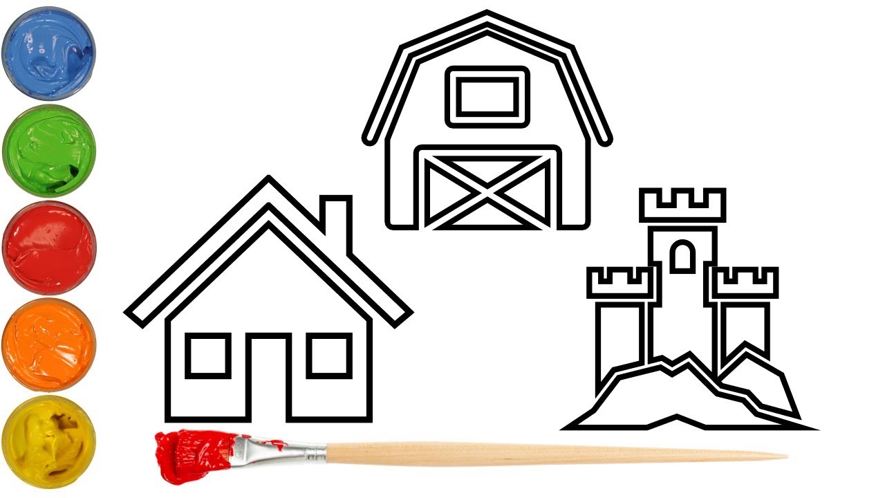 Color and Learn BUILDINGS | Drawing, Painting & Coloring for Kids ...