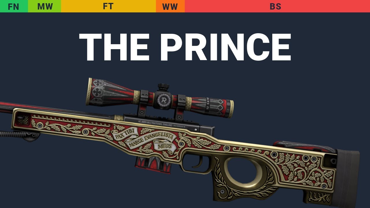 AWP The Prince - Skin Float And Wear Preview - YouTube