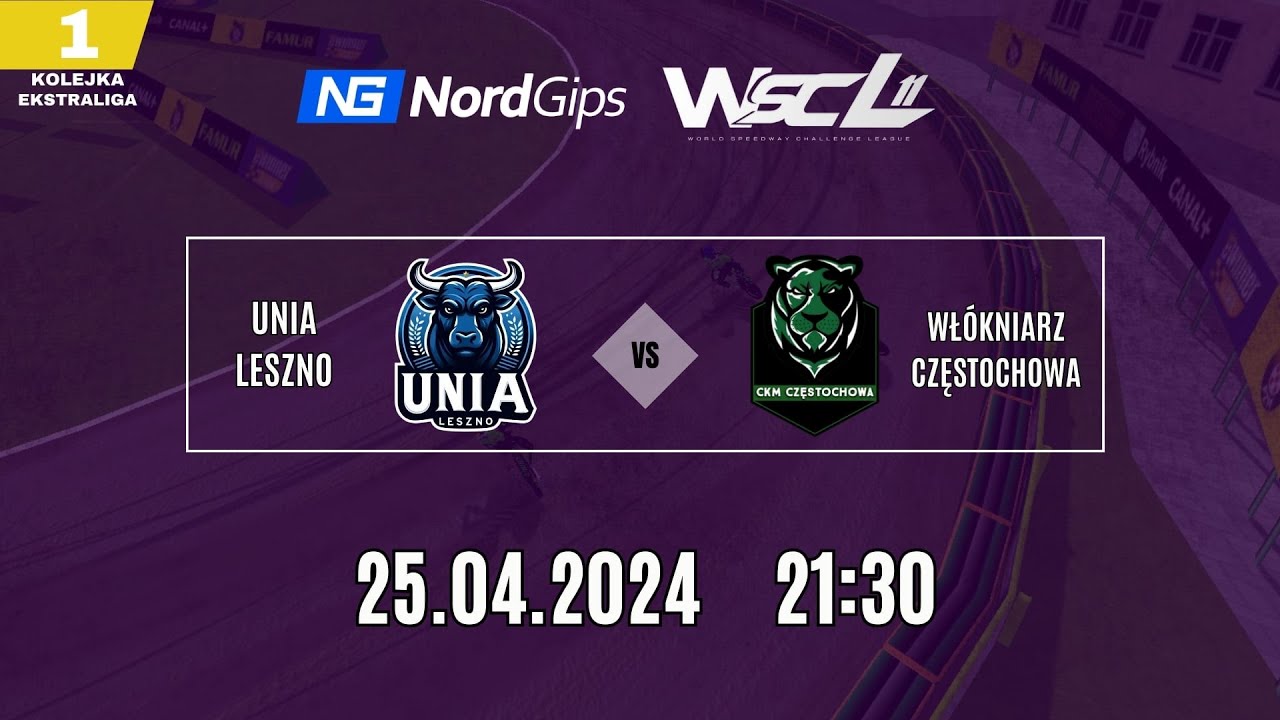 UNIA LESZNO - WŁÓKNIARZ CZĘSTOCHOWA || NORDGIPS WSCL EKSTRALIGA - YouTube