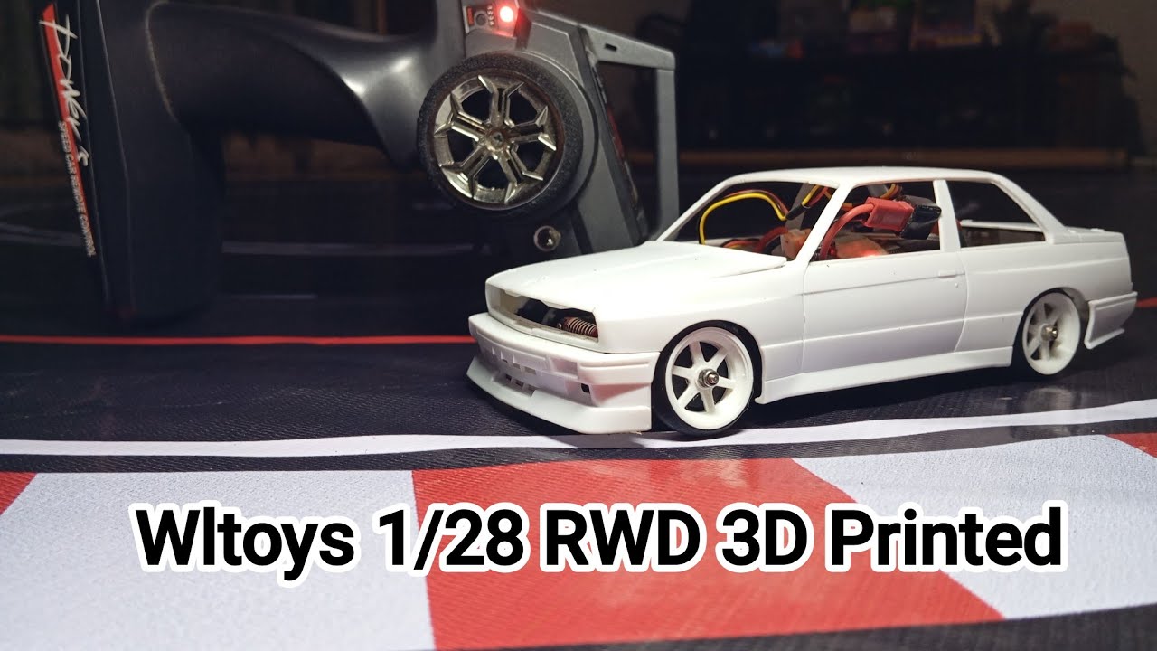 Wltoys 1/28 RWD Bunta Front End V3 + Adjustable Chassis 3D Printed with ...