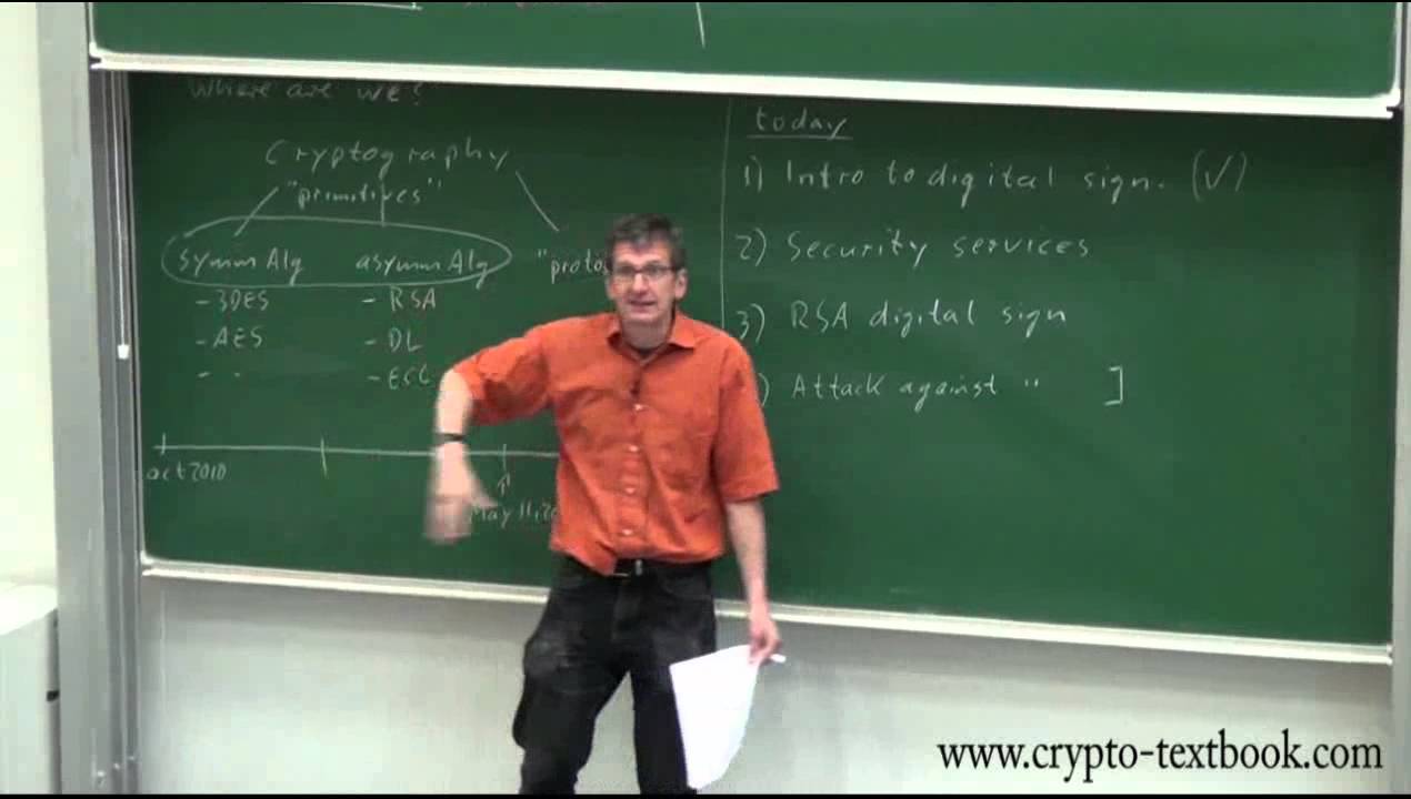 Lecture 18: Digital Signatures and Security Services by Christof Paar ...