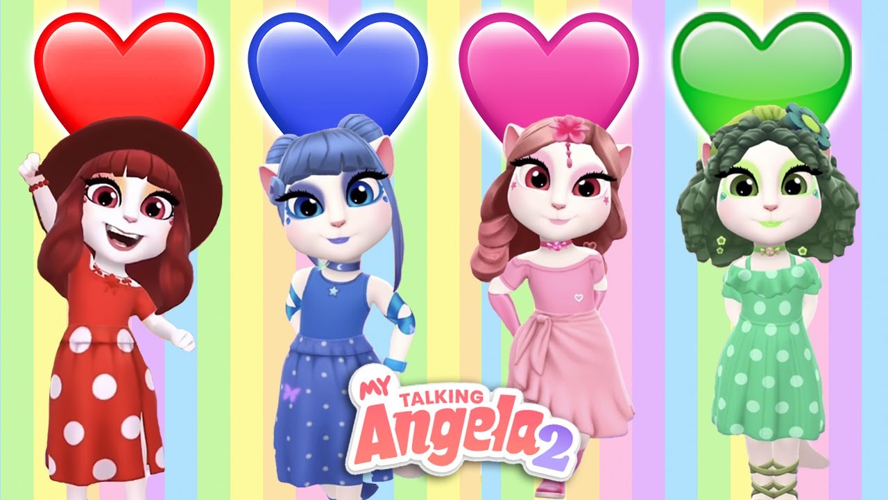 Which Color You like Most || Red Vs Green vS Blue Vs Pink || My Talking ...