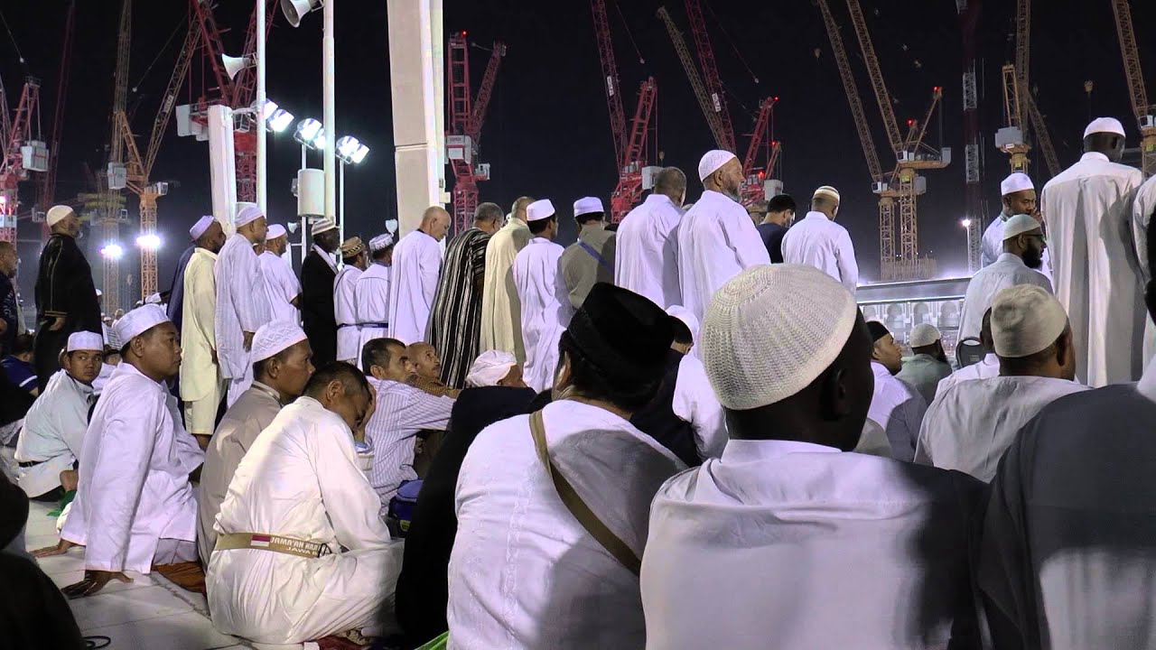 Hajj 2013 - Makkah - 'Isha Adhan from Rooftop - YouTube
