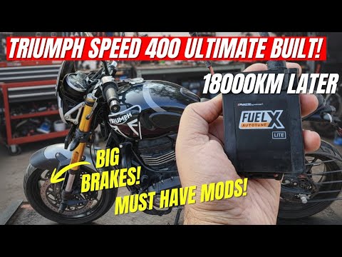 2026 TRIUMPH SPEED 400 BEST BIKE ACCESSORY MODS FUEL X, KTM BIG BRAKE, VISOR, GUARDS, LUGGAGE RACK