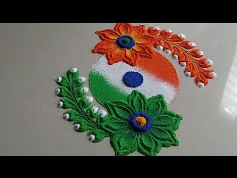 Republic Day Easy Rangoli Design|Simple Rangoli Design|Beautiful 26 ...