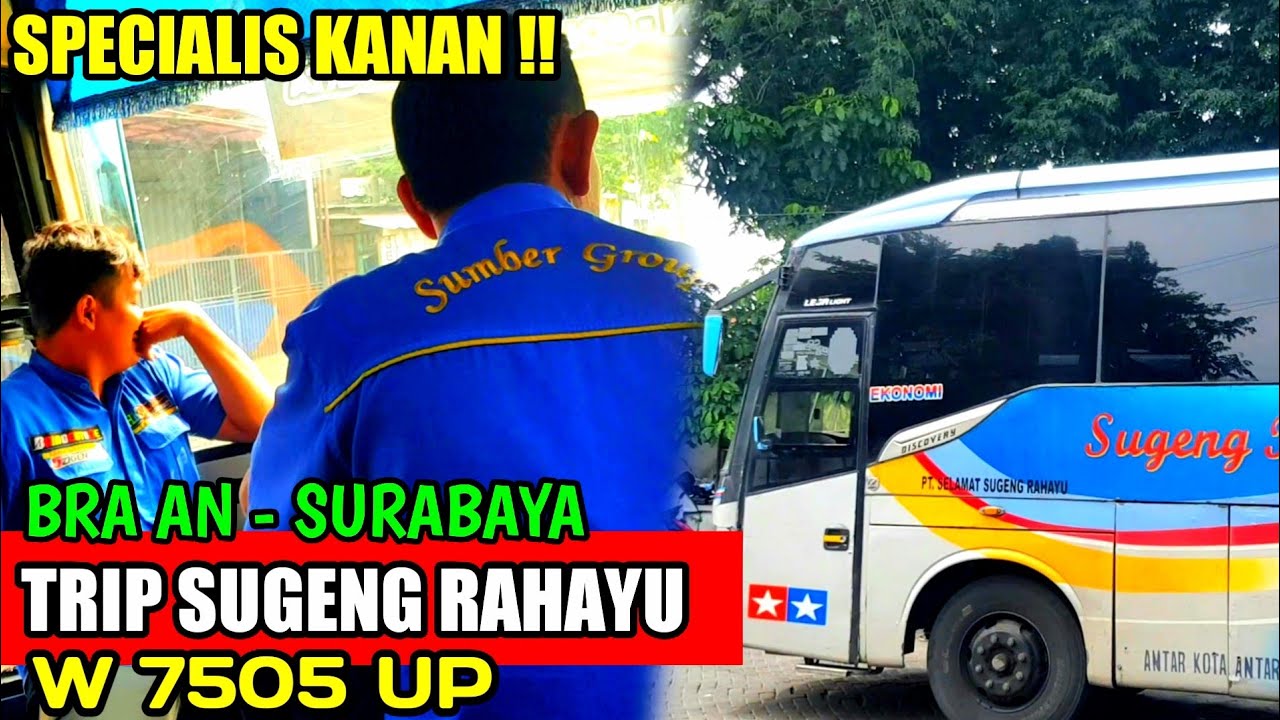 Asli Mantab Driver Ini !! | Trip Bus Sugeng Rahayu W 7505 UP Bra an ...
