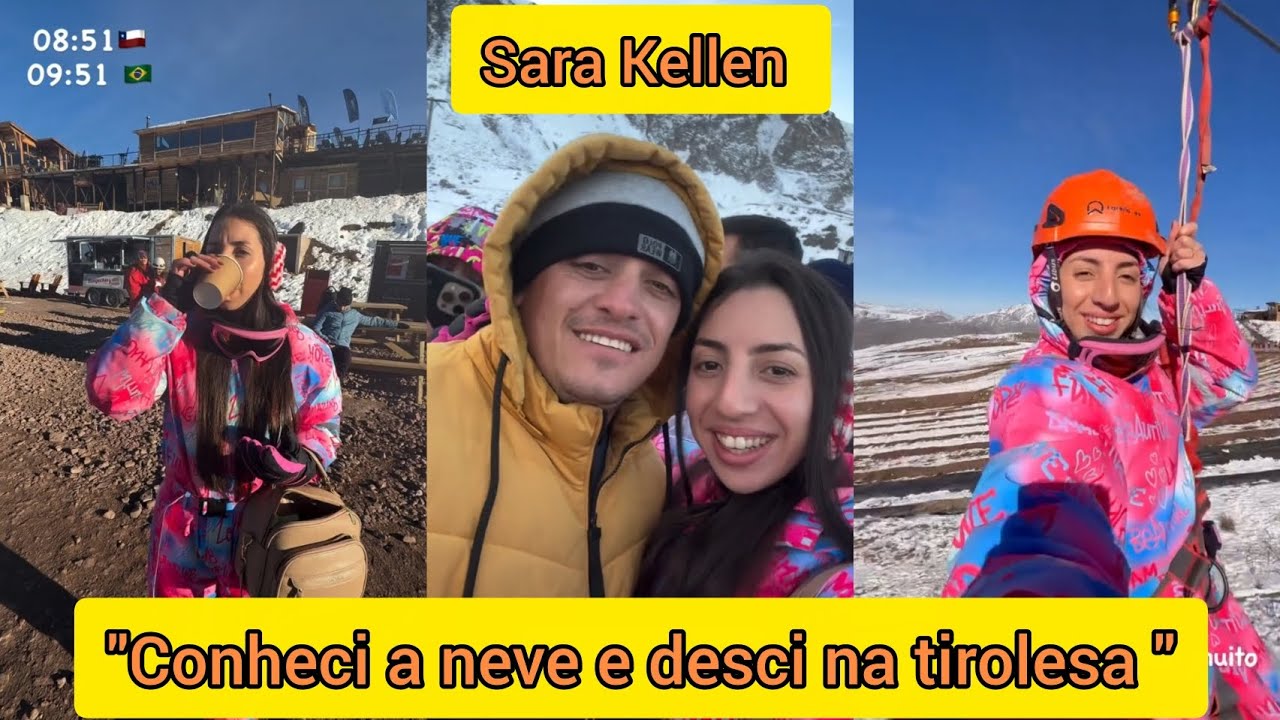 Sara Kellen conheceu a neve e desceu na tirolesa - YouTube