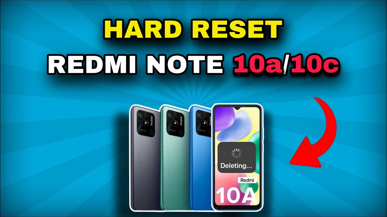 Como Formatar REDMI 10a/10c (Hard Reset) Restauração de Fábrica - YouTube