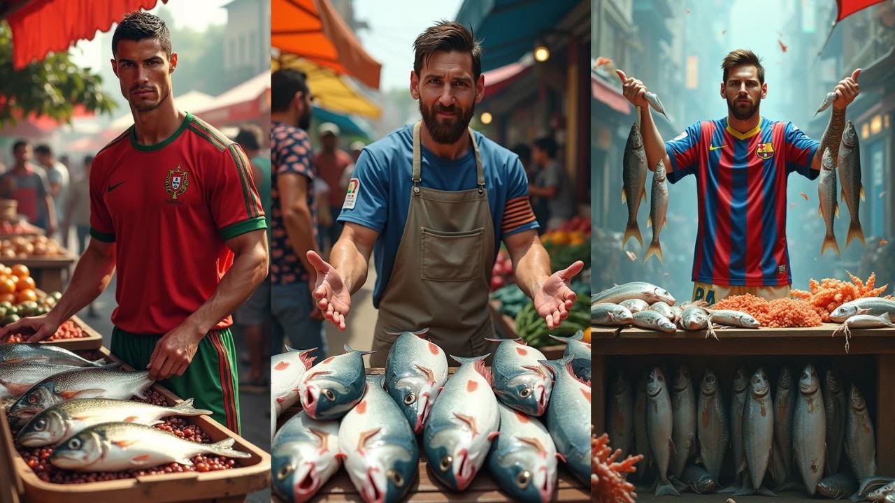 Messi Selling Fish Messi Fishing With Ronaldo Selling Fish 2025 # ...