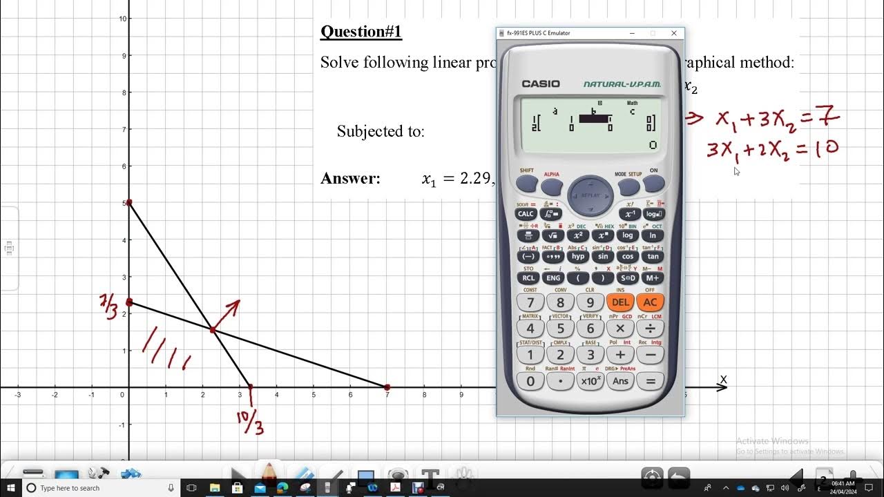 Linear Programming | Graphical Method Using Calculator - YouTube