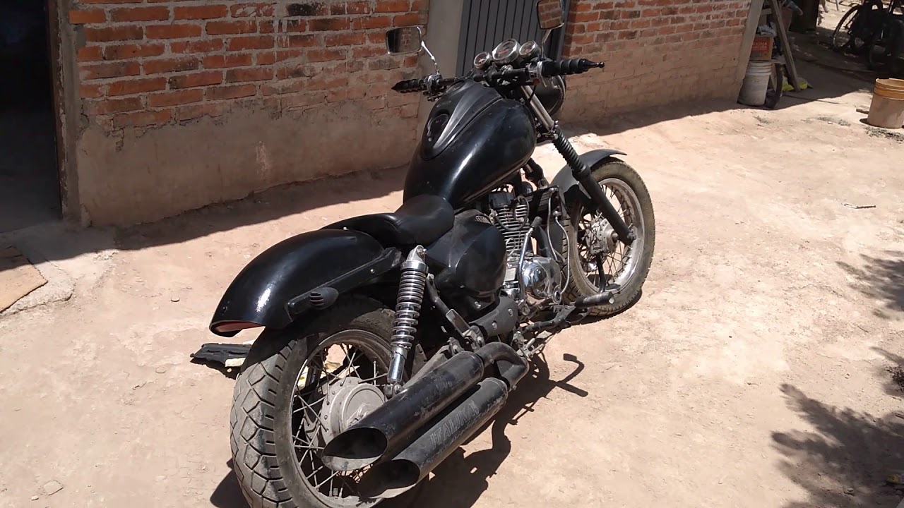 Rc200 Tc200 Italika modificada salpicadera tipo Bobber/Sportster - YouTube