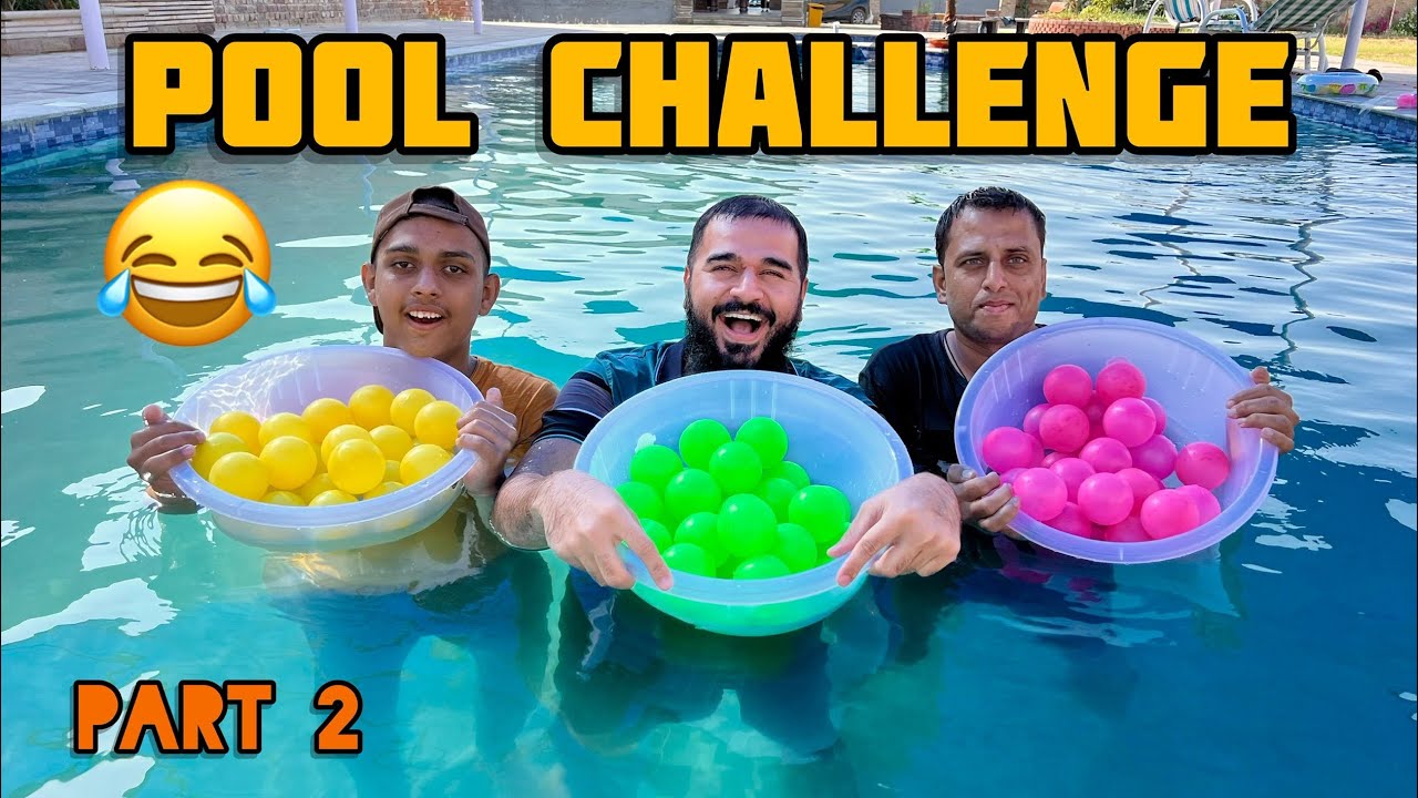 Ball challenge in swimming pool 😂 Kon jeetega ? - YouTube