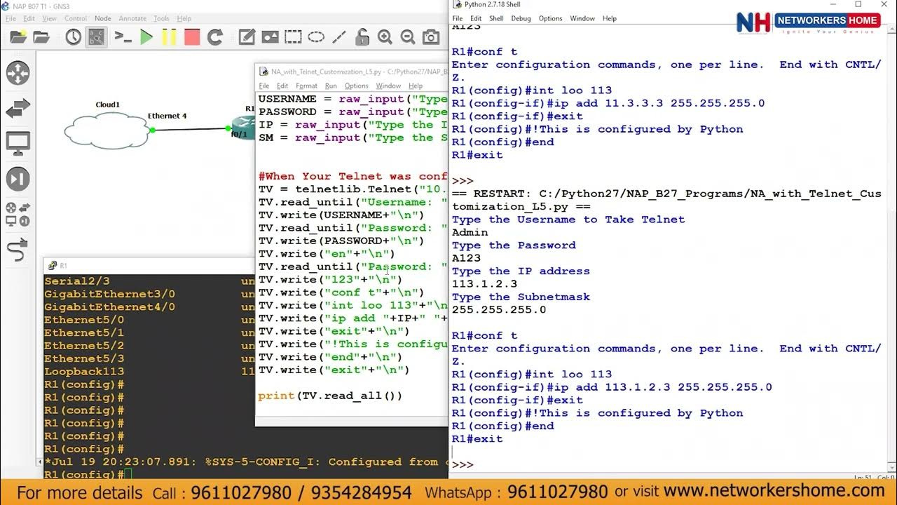 Automate Network Configuration: Custom Scripts & Multi-Device Routing Protocol Setup # ...