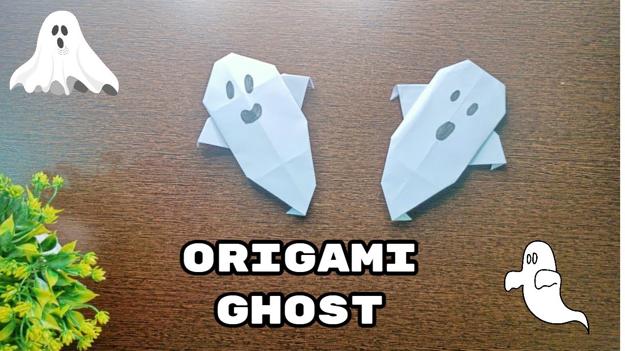 How to make a paper Ghost? .Origami. Little Crafts - YouTube