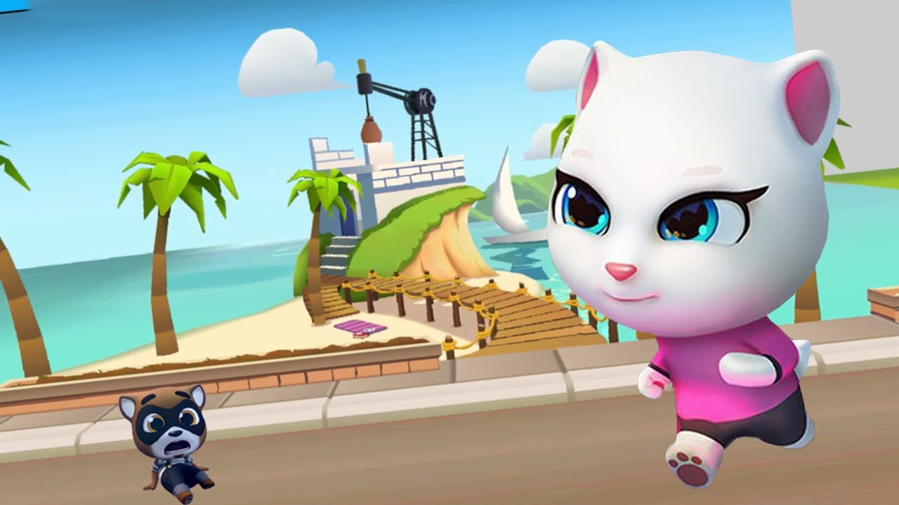 Talking Tom Gold Run Gameplay Part 101 - Boss Fight with Talking Angela ...