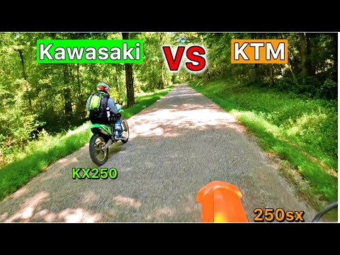Kawasaki KX250 vs KTM 250sx RACE!!! Which One is Faster???