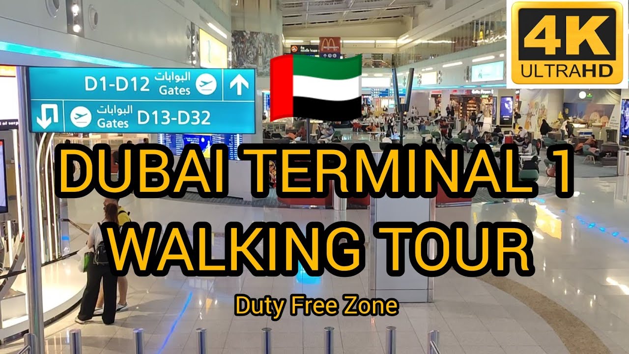 Dubai Airport (DXB), Terminal 1 - 🇦🇪 United Arab Emirates Walking Tour ...