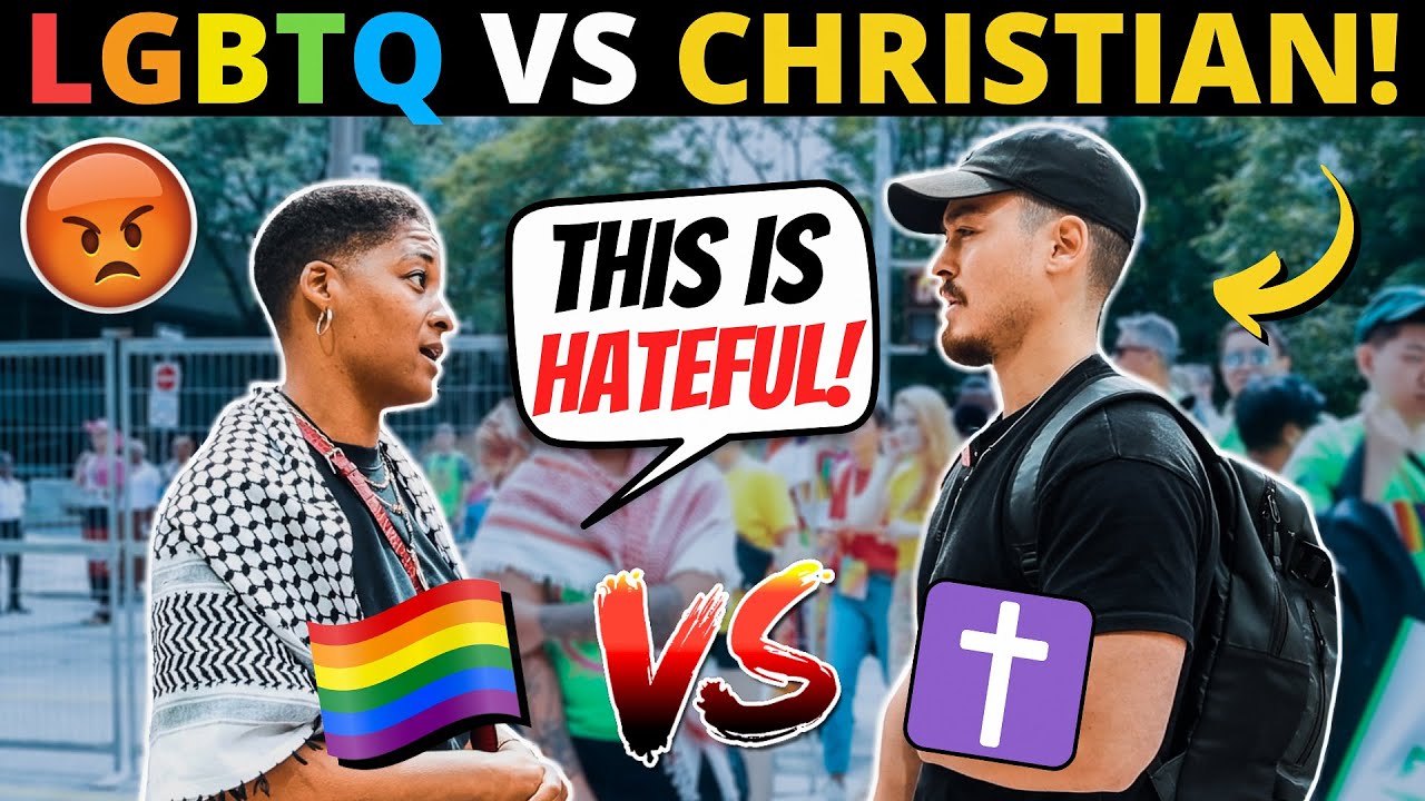 LGBTQ WOMAN VS. STREET PREACHER! (Who Is Correct..?) - YouTube