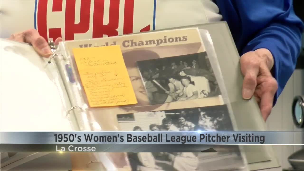Baseball legend, Dolly Vanderlip, visits La Crosse - YouTube