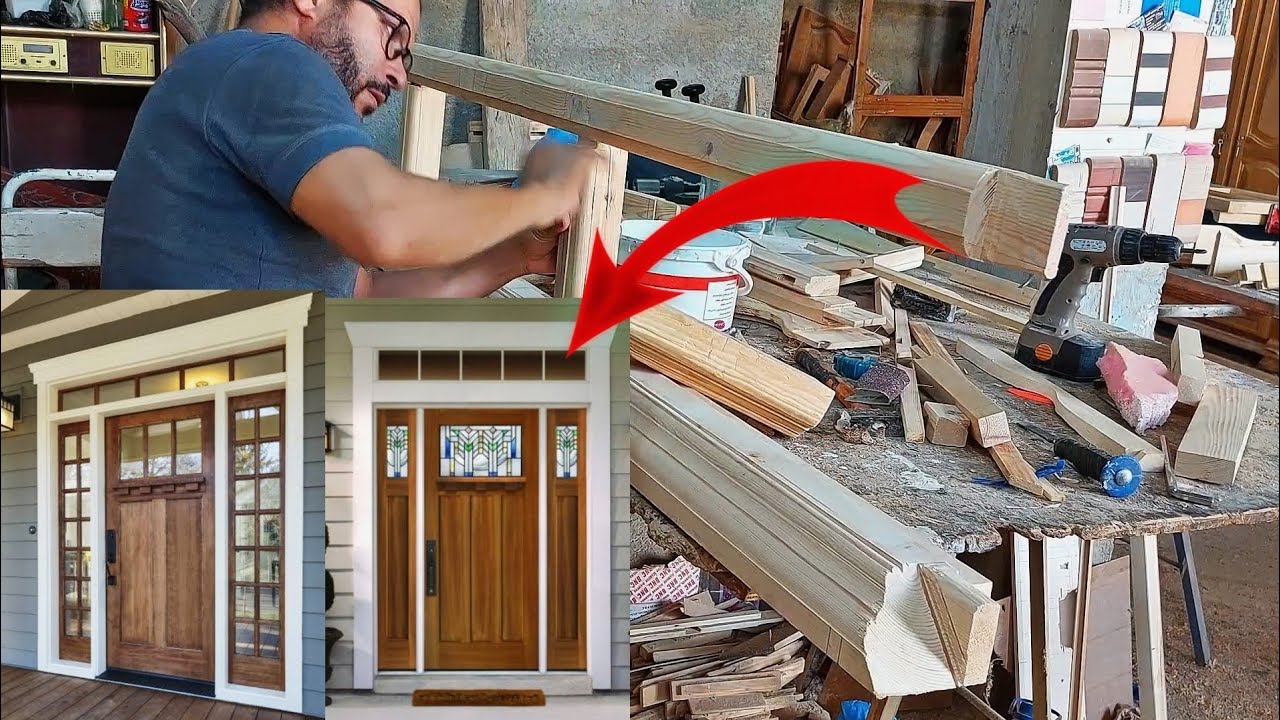 How to Build a Strong and Durable Wooden Frame for a Large Door - YouTube