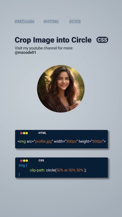 Css Tips And Tricks Clip Path Crop Image Into Circle Css Coding Webdesign Shorts