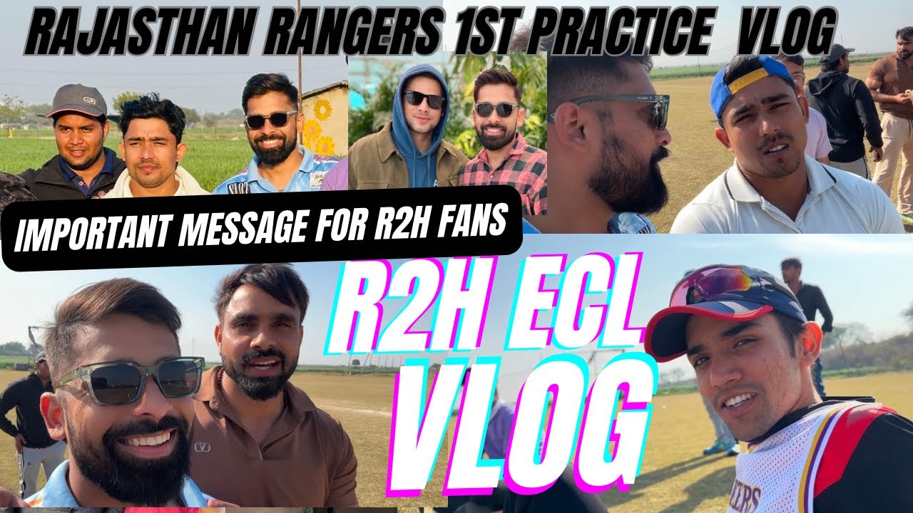 Rajasthan Rangers 1st Practice Session Ecl vlog | R2H Ecl Team Practice Session| Zayn Saifi R2h ...