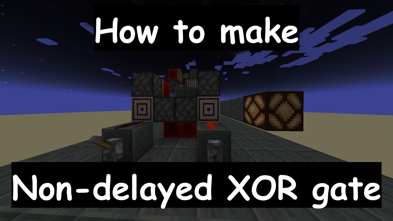 How to make non-delayed XOR gate in Minecraft 【マイクラ】 - YouTube