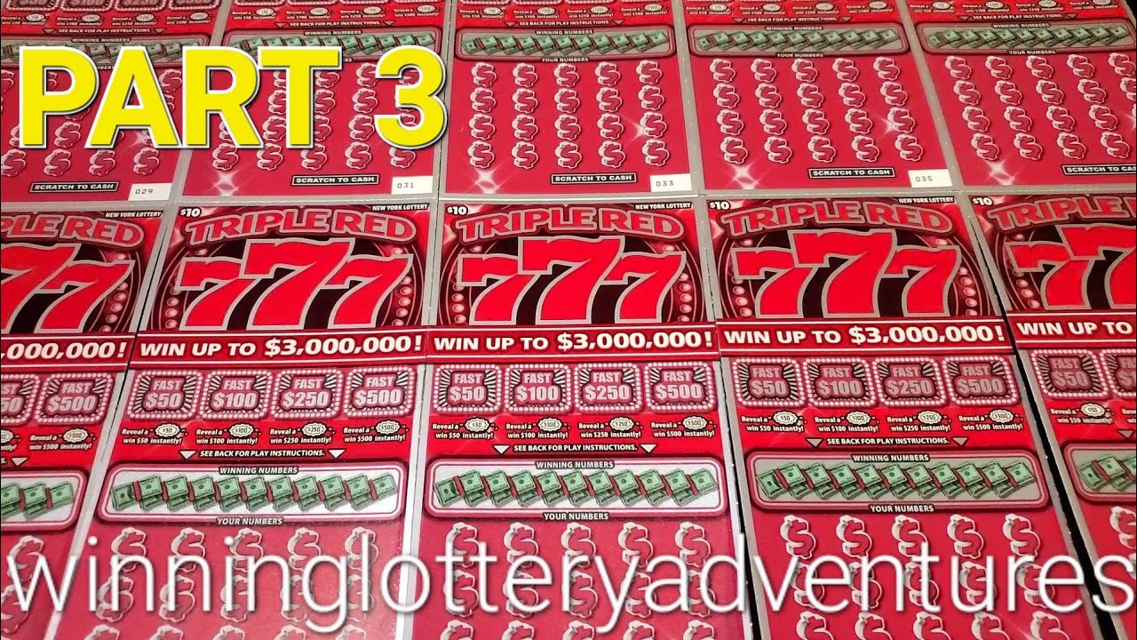 1 OF 10 TRIPLE RED 777 $10 NY LOTTERY SCRATCH OFFS PART 3 - YouTube