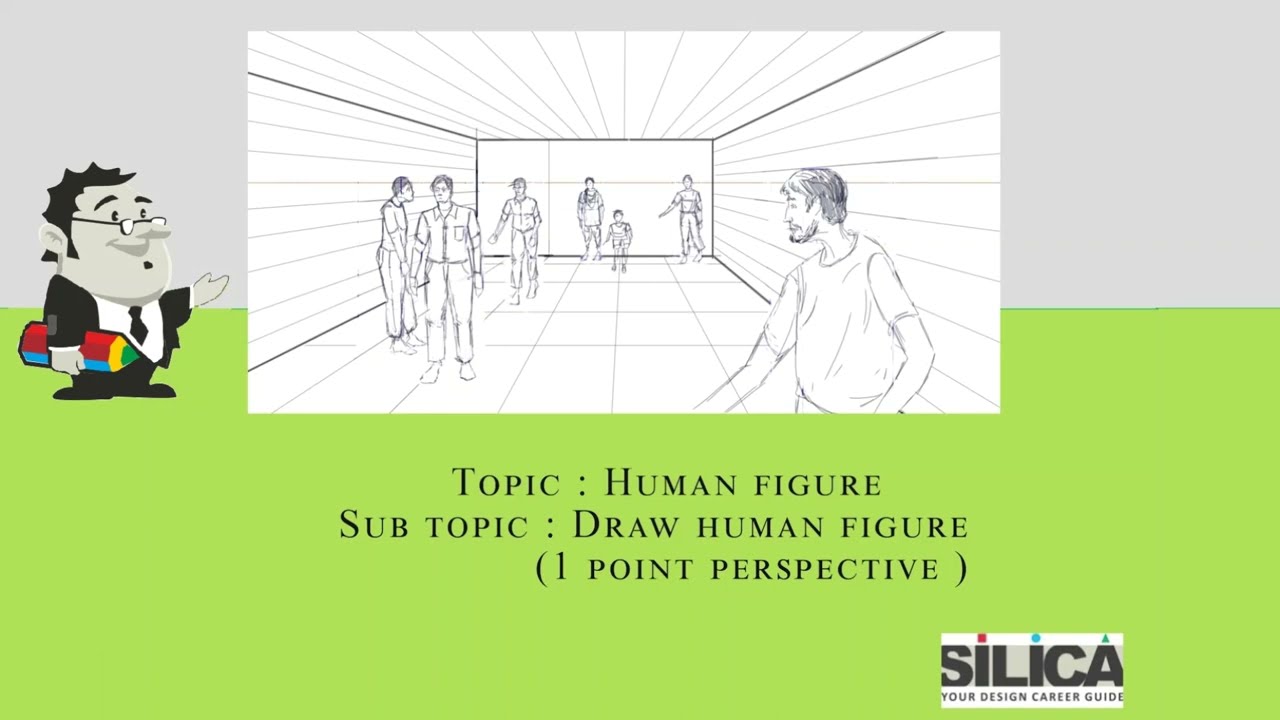 One Point Perspective Drawing People