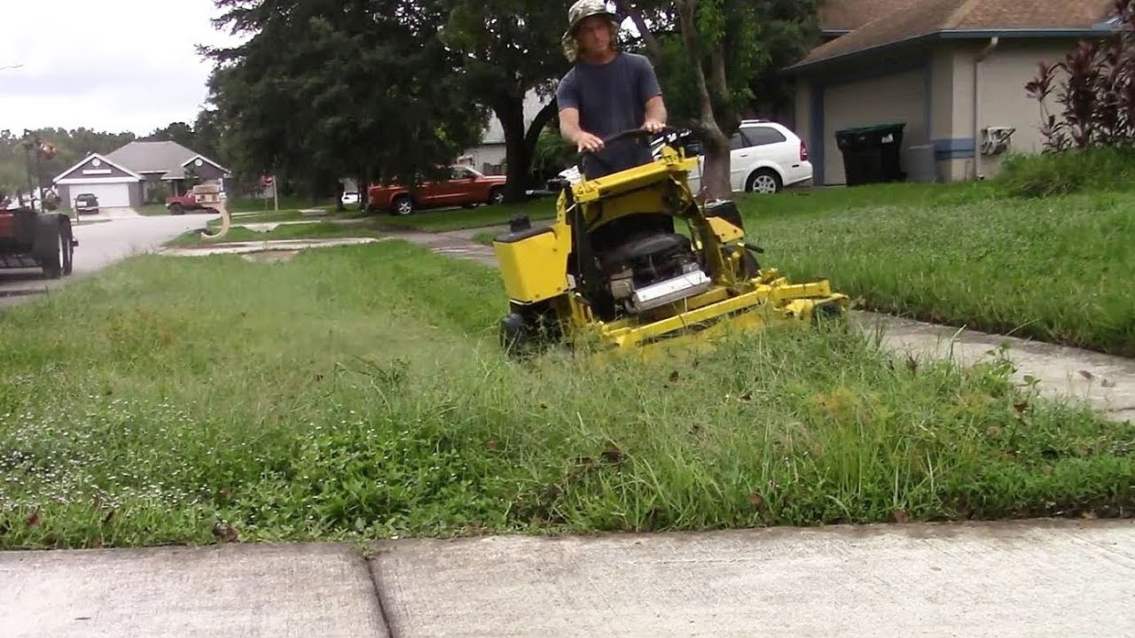 I mowed this OVERGROWN yard for FREE! - YouTube