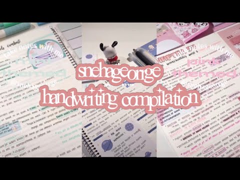 aesthetic note taking compilation | snehageorrge | handwriting inspo ...