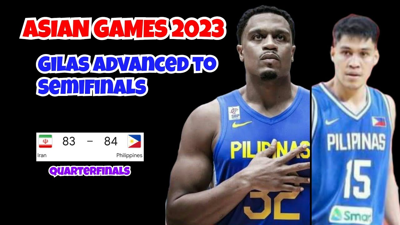 Philippines"Gilas Pilipinas" wins vs Iran ASIAN GAMES 2023 Quarter ...
