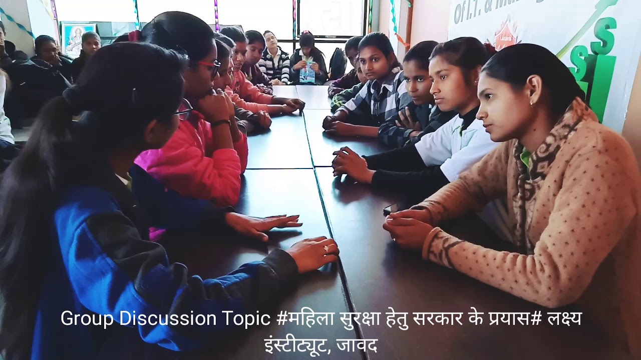 Group discussion of girl's student on government effort to stop Crime ...