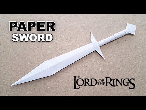 DIY - A4 KAĞITTAN KILIÇ NASIL YAPILIR | STİNG - ( LORD OF THE RİNGS ! )