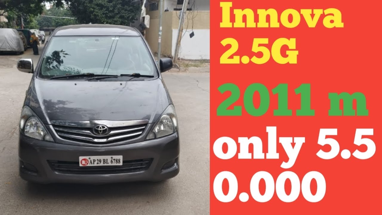 Innova 2.5G version 2011 model owner second owner reading 1,60,000 km ...
