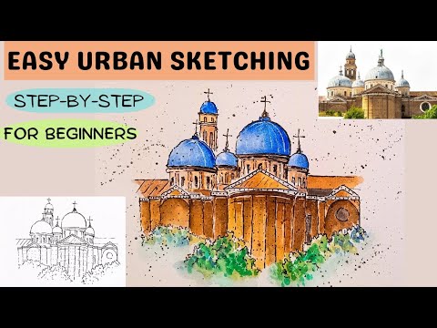 ink and wash watercolor painting /step-by-step , dip pen, and ...