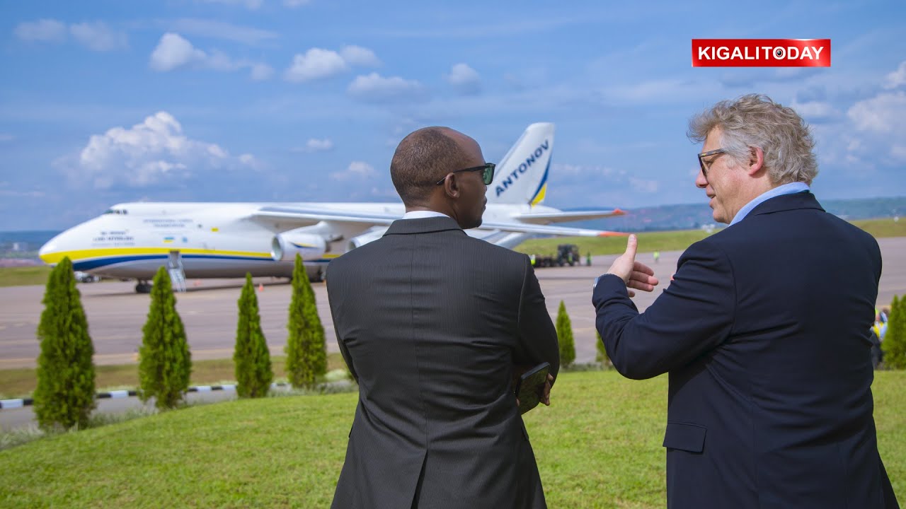 Rwanda receives BioNTech first modular vaccine factory - YouTube