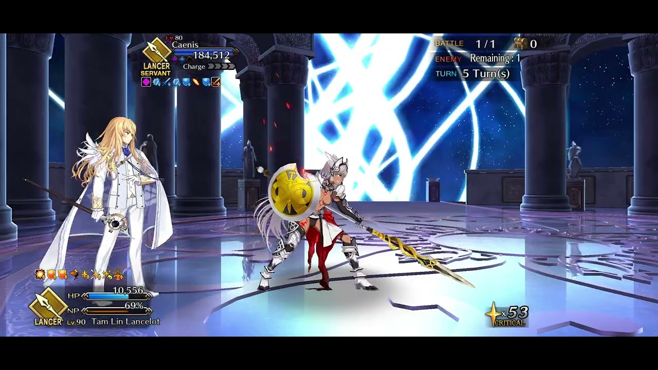 fgo"solo"-(lostbelt 5:Olympus) Caenis (ch:23-2) vs Melusine - YouTube